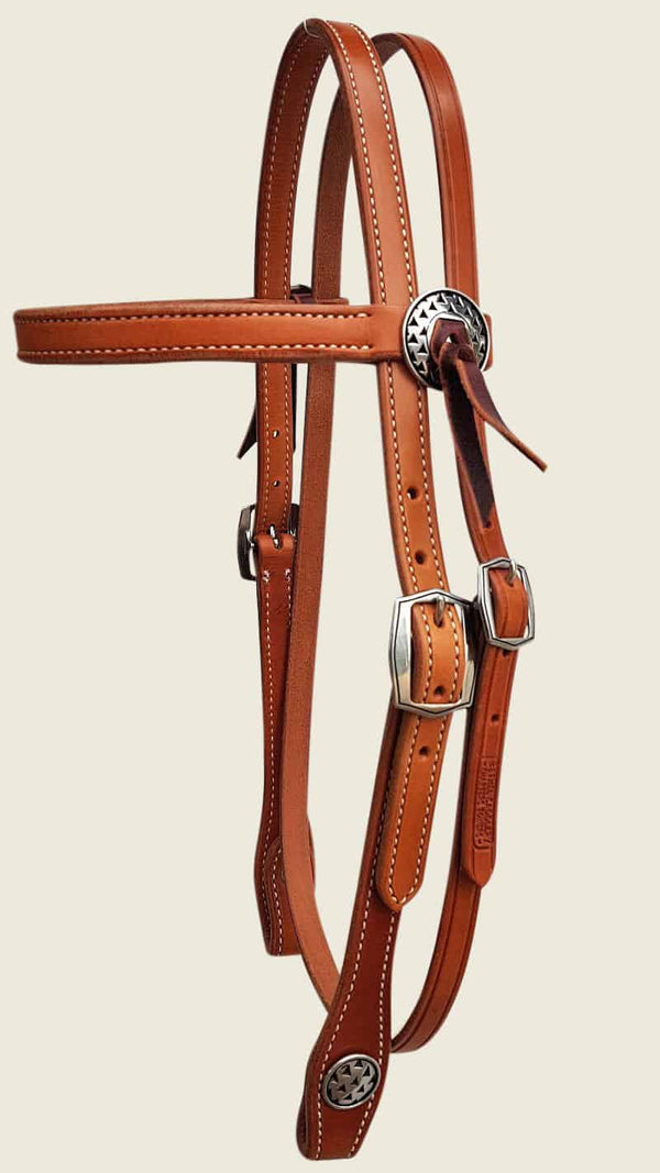 Headstall - Double & Stitched - Bethel Saddlery
