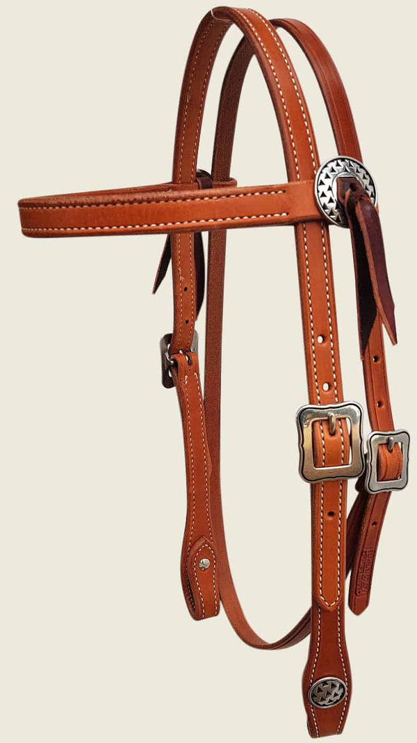 Headstall - Double & Stitched - Bethel Saddlery